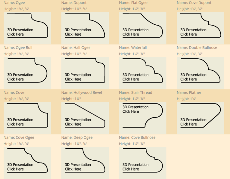 Edge Profiles - Forever Marble & Granite
